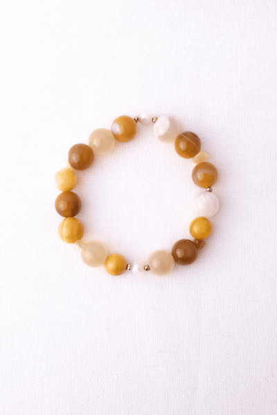 Håndlavet armbånd i agat, jade, kalcedon & ferskvandsperler | Dansk ...